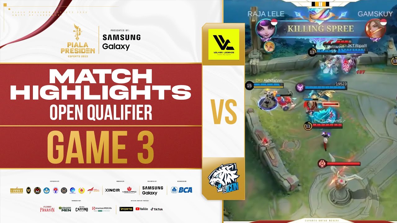 (MLBB MEN) MATCH HIGHLIGHT - VOLKER LEGENDS VS EVOS ICON - GAME 3 ...