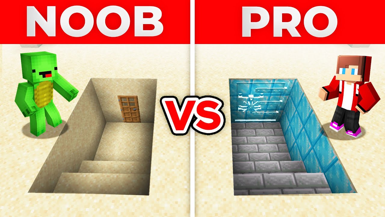 JJ And Mikey NOOB vs PRO Secret Bunker Survival Battle in Minecraft Maizen - YouTube