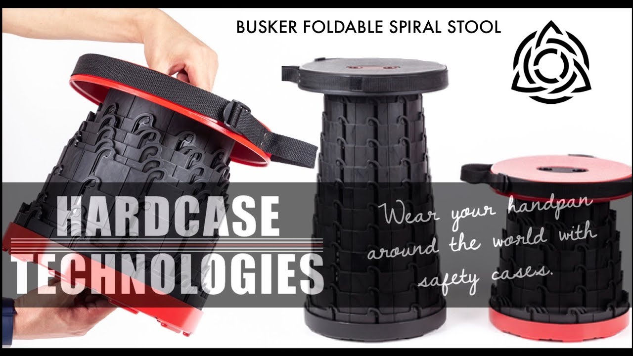 Handpan Busker Foldable Spiral stool. Promote by Hardcase Technologies ...