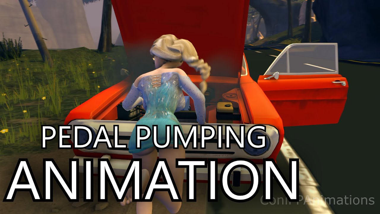 Elsa Cranking and Revving Old Sedan (3D PP Animation) [Cranking/Revving ...