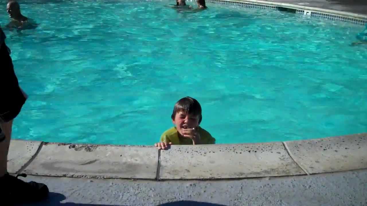 kid gets pushed in pool - YouTube