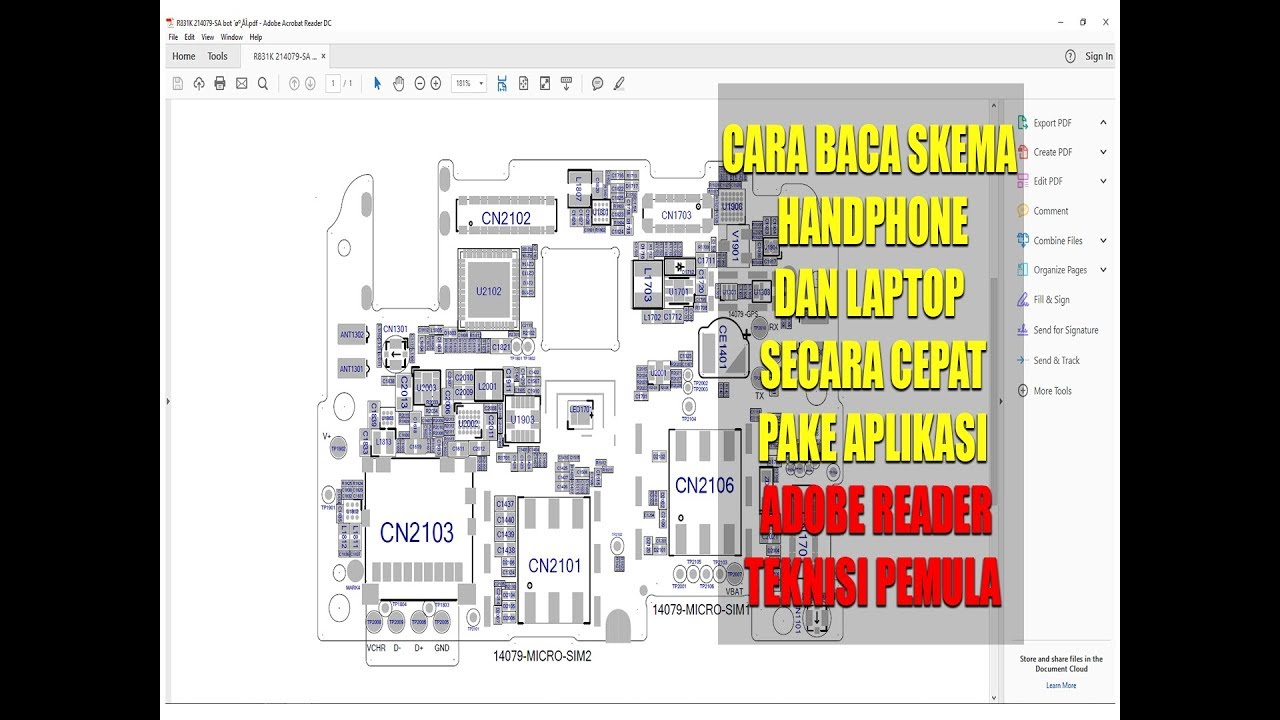 Cara Baca Skema handphone dan laptop - Memaksimalkan Adobe Reader Vlog ...