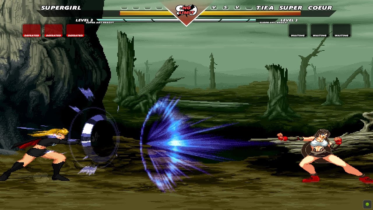 Supergirl And Gang Vs Super Tifa Couer And Gang Mugen Fighting Games Youtube