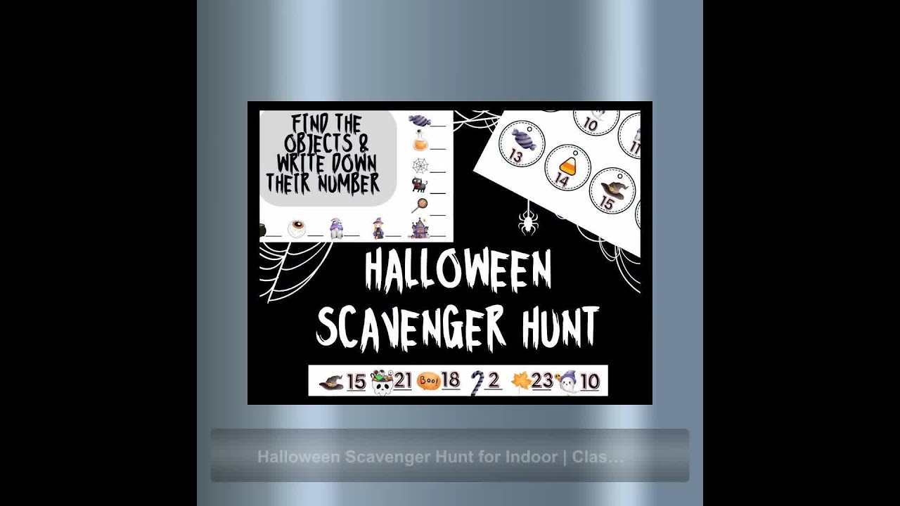 Halloween Scavenger Hunt for Indoor | Classrooms | Kids Parties - YouTube