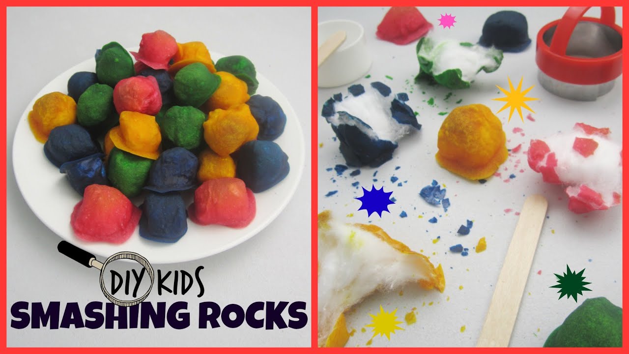 {Kids} DIY Smashing Rocks - YouTube