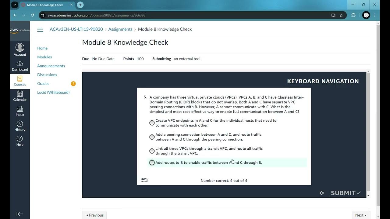 Module 8 Knowledge Check Solved 100% AWS Cloud Architecting - YouTube