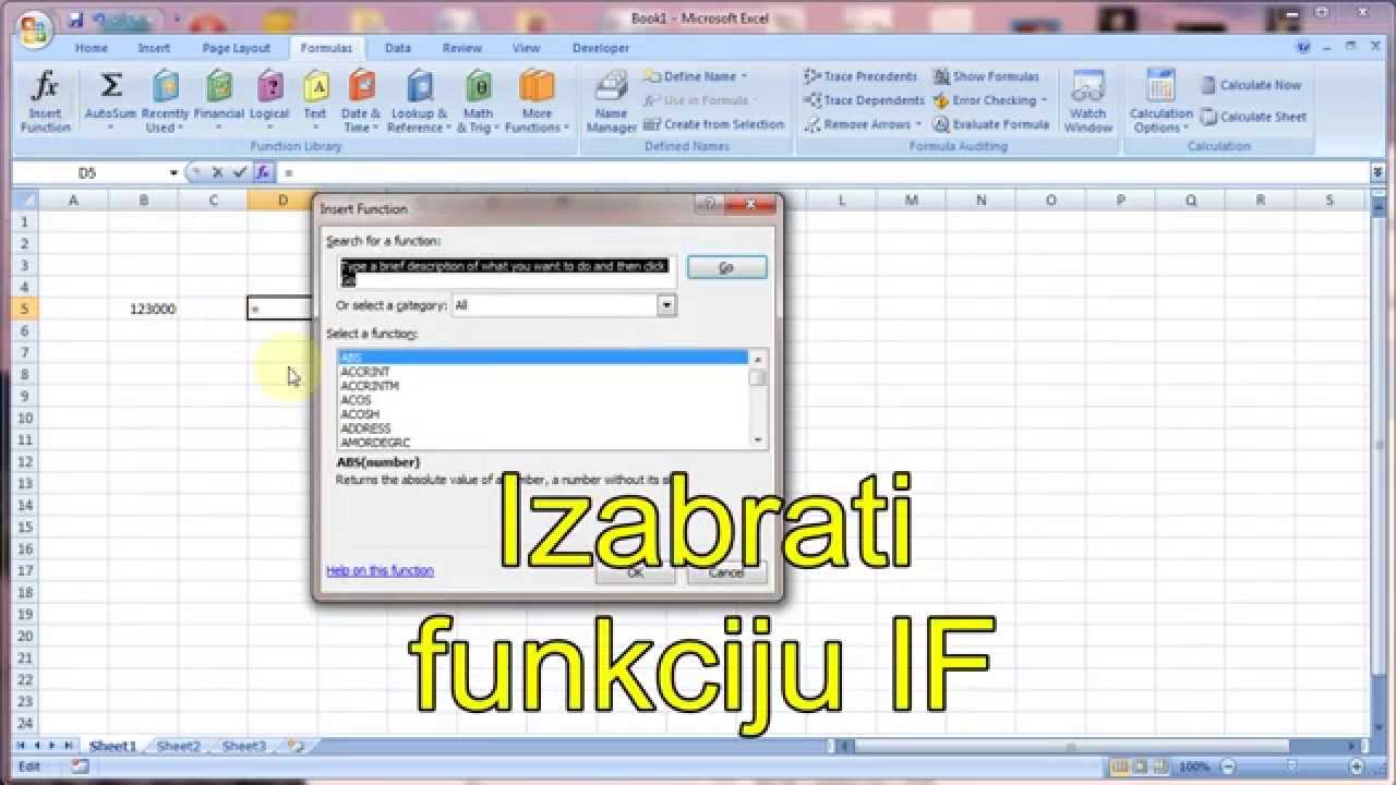 funkcija IF - YouTube
