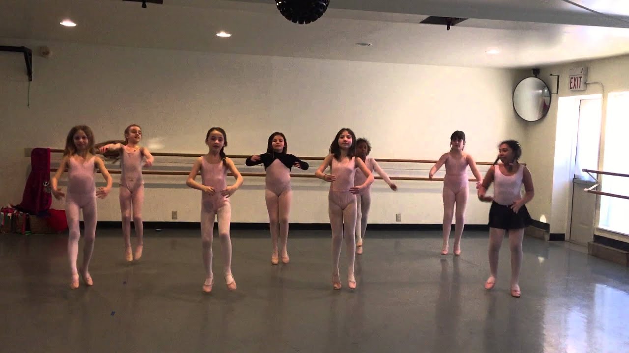 3rd grade ballet class. Sautés, petit jetes & spring points. - YouTube