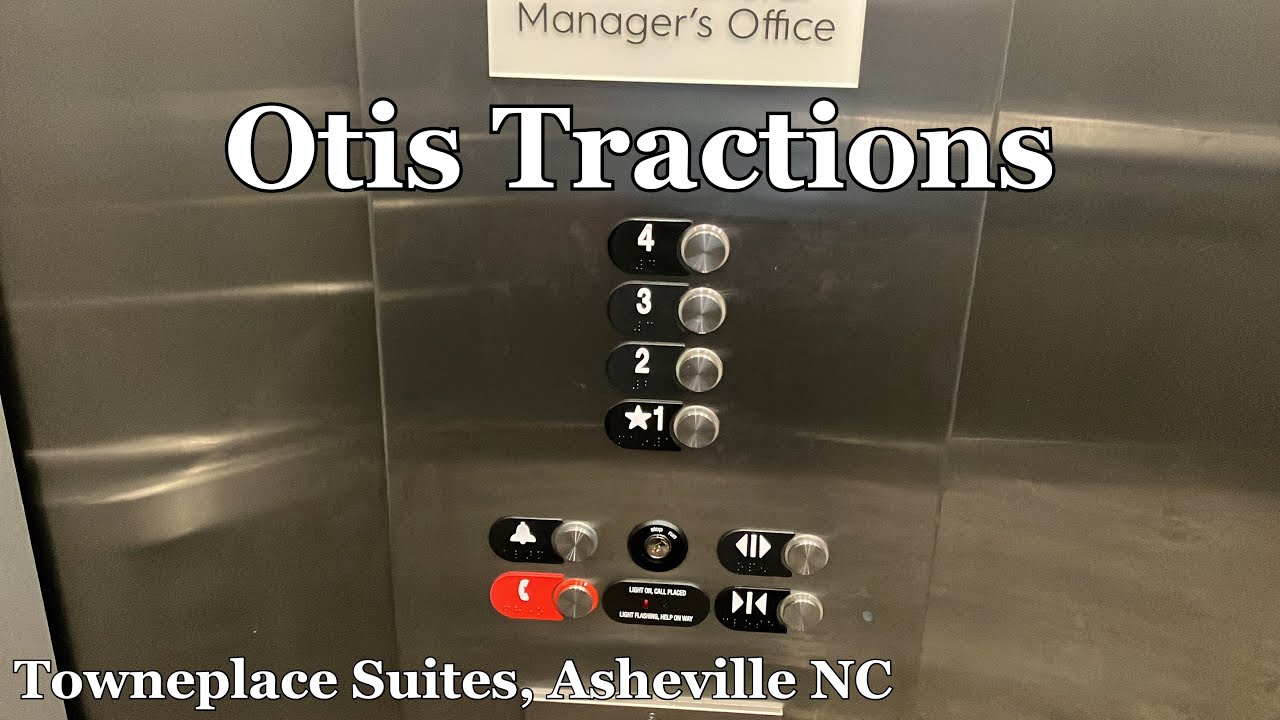Otis Traction Elevators at TownePlace Suites, Asheville NC. - YouTube