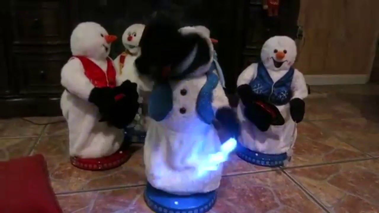 Gemmy Spinning SnowFlake Snowman SnowMiser And Frosty the SnowMan ...