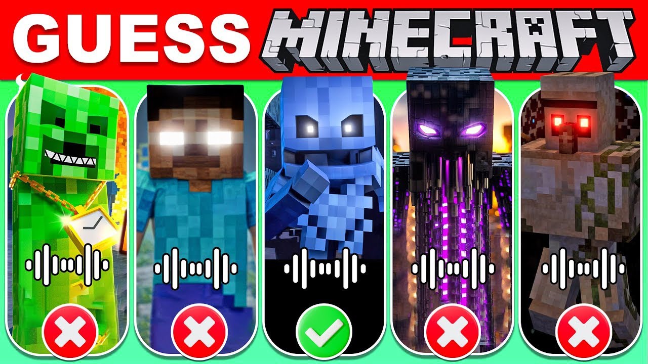 Guess Minecraft Characters By EMOJI & VOICE |Animated Memes And Songs ...