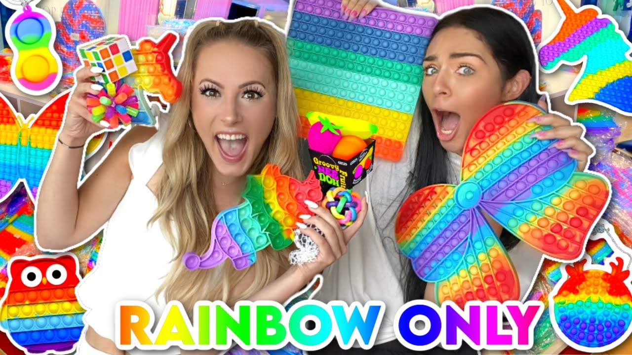 🌈 RAINBOW ONLY🌈 Fidget Shopping with PURPLESTARS02!!! - YouTube