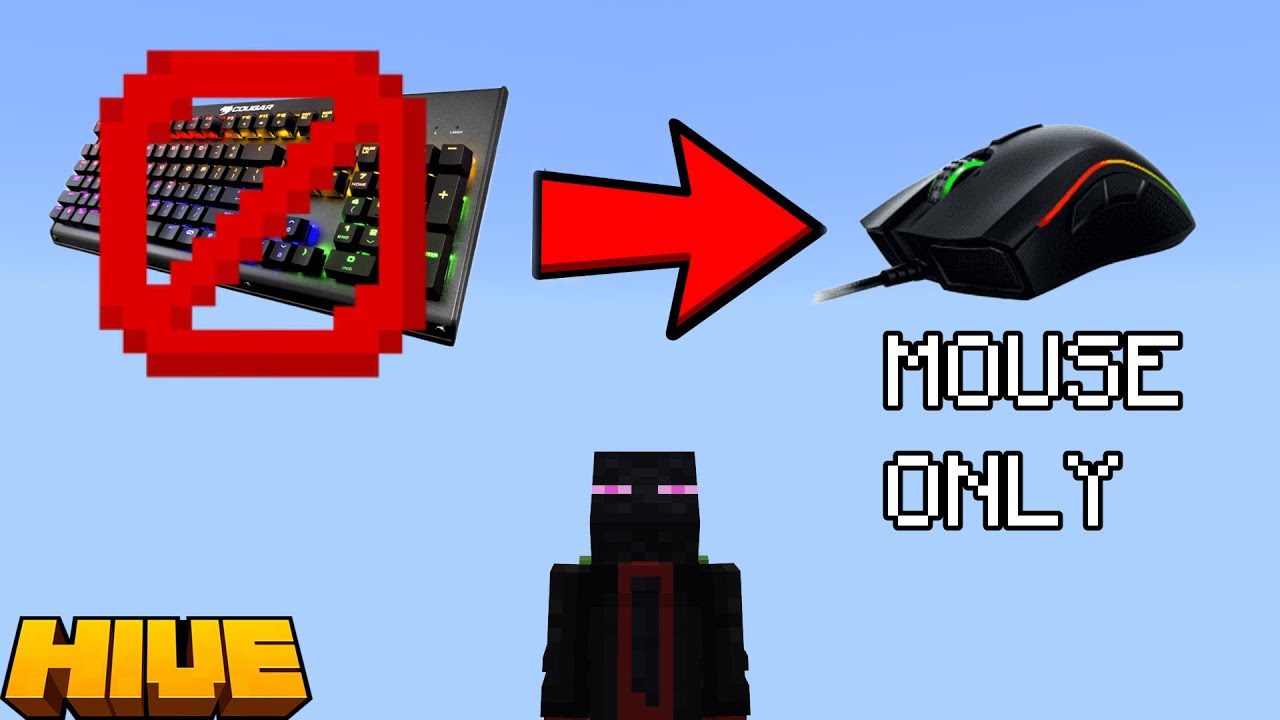 MOUSE ONLY challenge (Hive Skywars) - YouTube