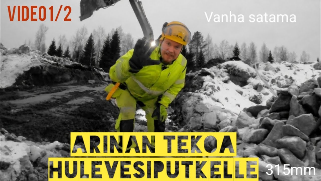 Arinan tekoa hulevesiputkelle - YouTube