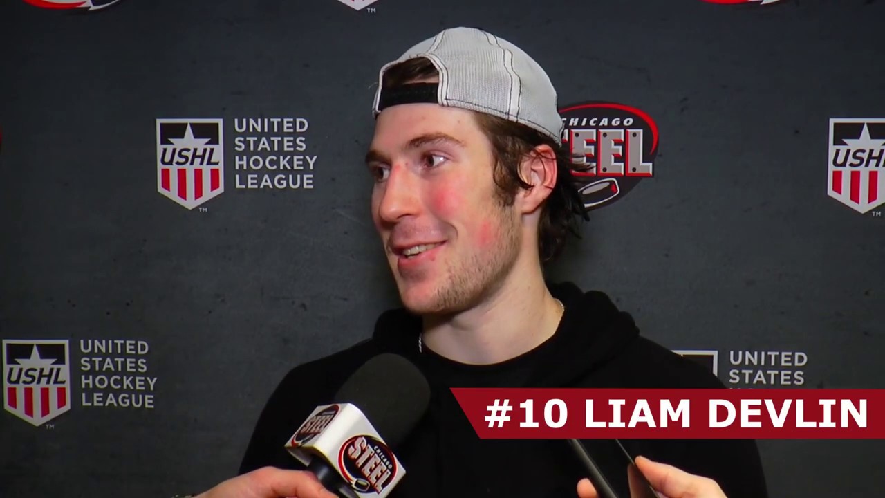 Steel forward Liam Devlin Postgame - December 6, 2019 vs. Cedar Rapids - YouTube