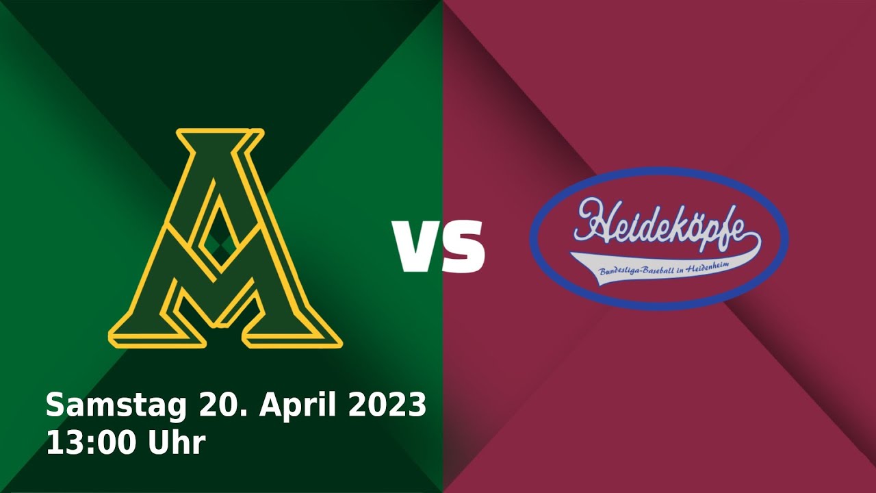 Baseball 2023: Mainz Athletics vs. Heidenheim Heideköpfe - Spiel 1 ...