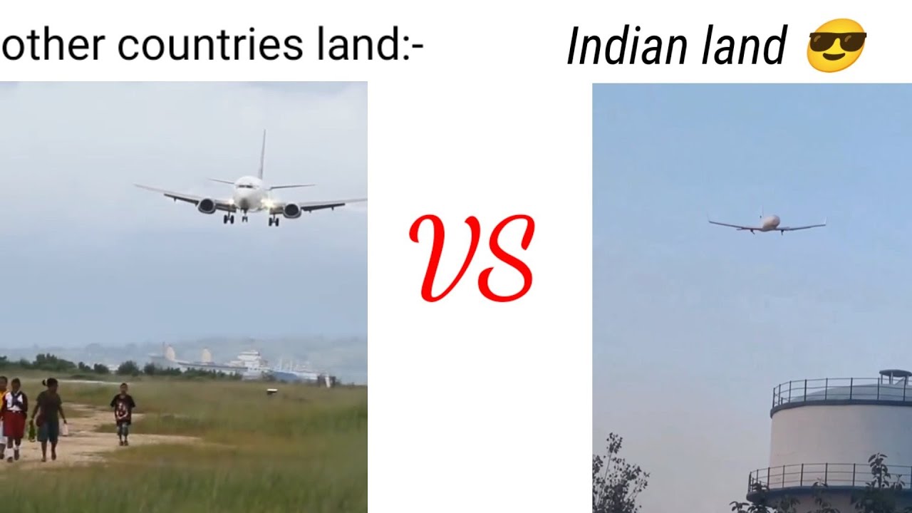 other contry vs India plane land meme🔥#status - YouTube