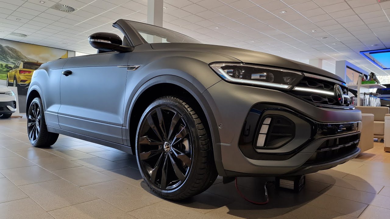 Volkswagen T-Roc Convertible R-Line Edition Grey Walk Around in Indium ...