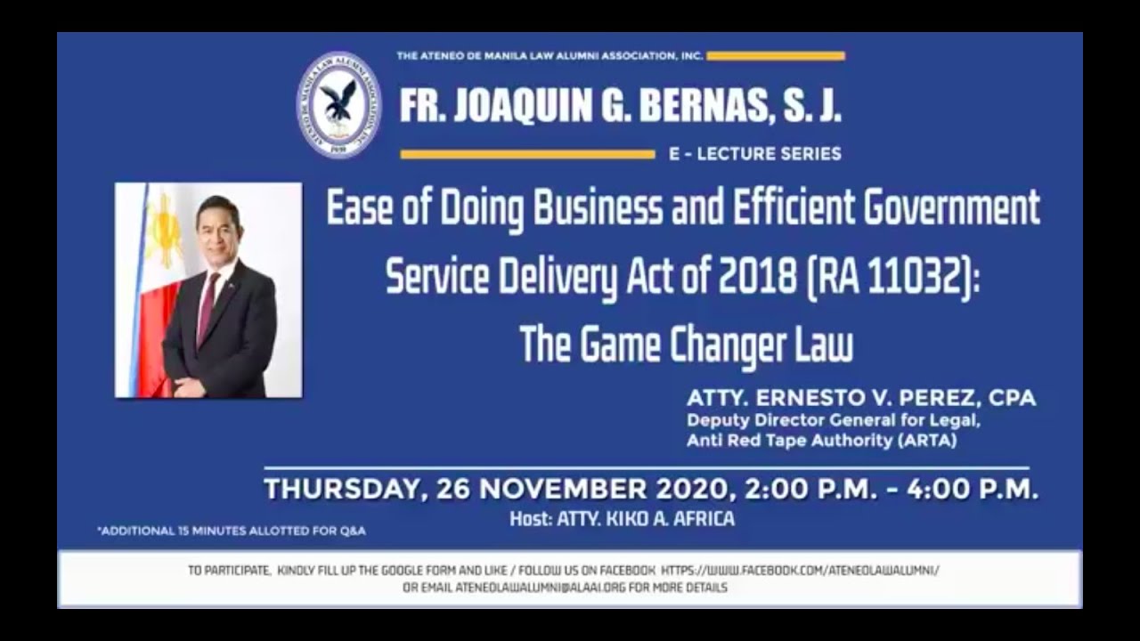 The Game Changer Law (RA 11032) - YouTube