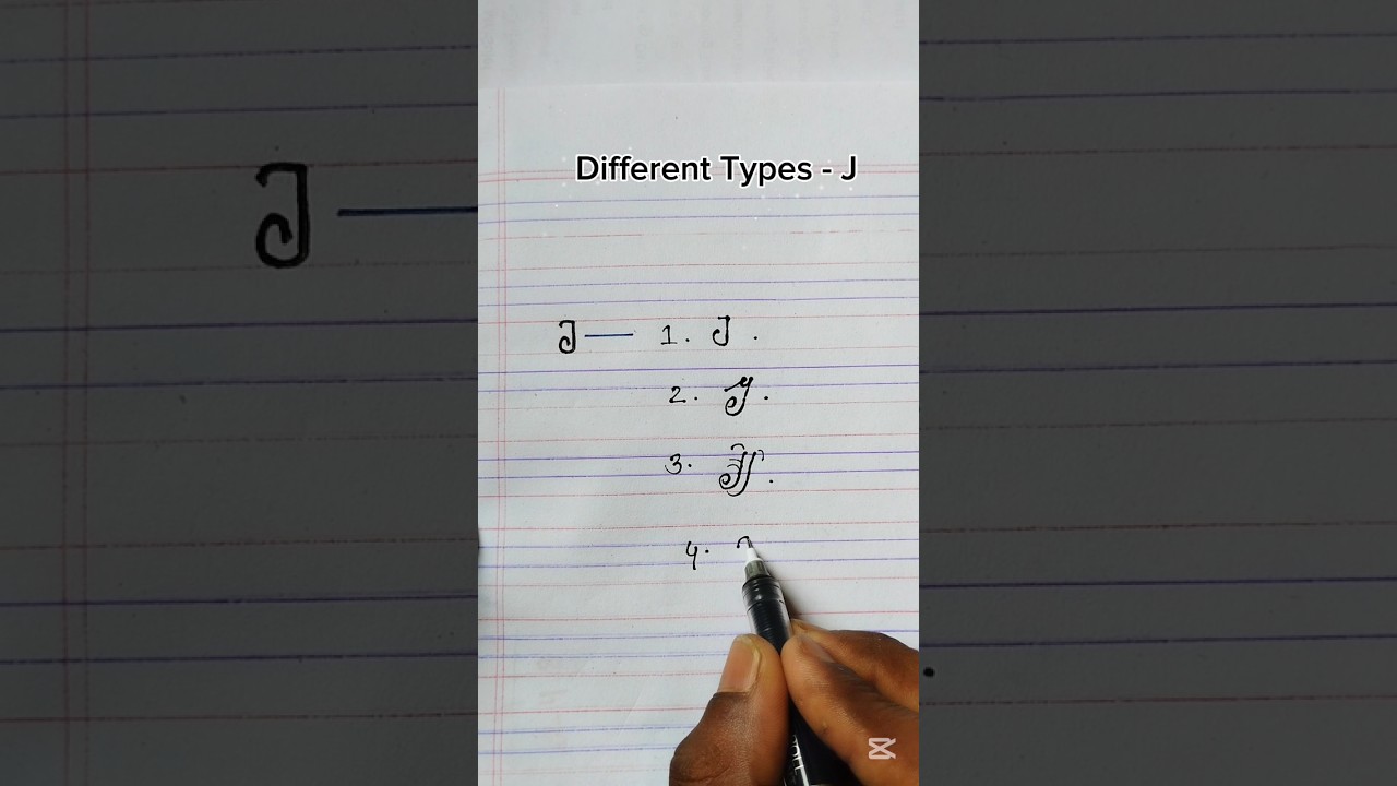 Different Types Of ' J ' 👌 #shorts #shortsfeed #handwriting #art - YouTube
