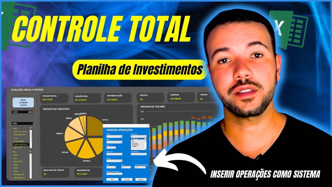 Planilha Excel - Controle Total de Investimentos - Dashboards ...