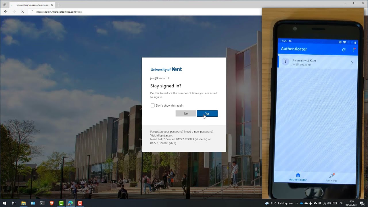 How to add Multi Factor Authentication to your Kent IT Account - YouTube