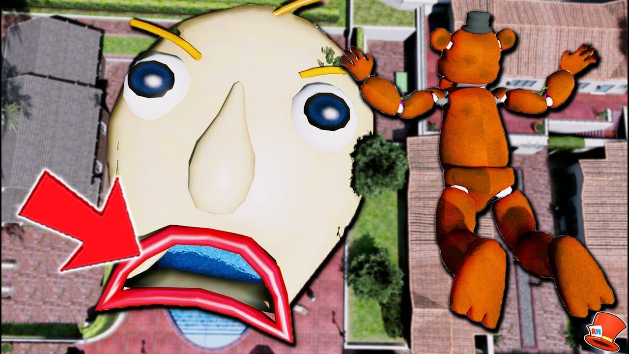 Can Withered Freddy Stunt Land Inside a Giant Baldi? (GTA 5 Mods FNAF ...