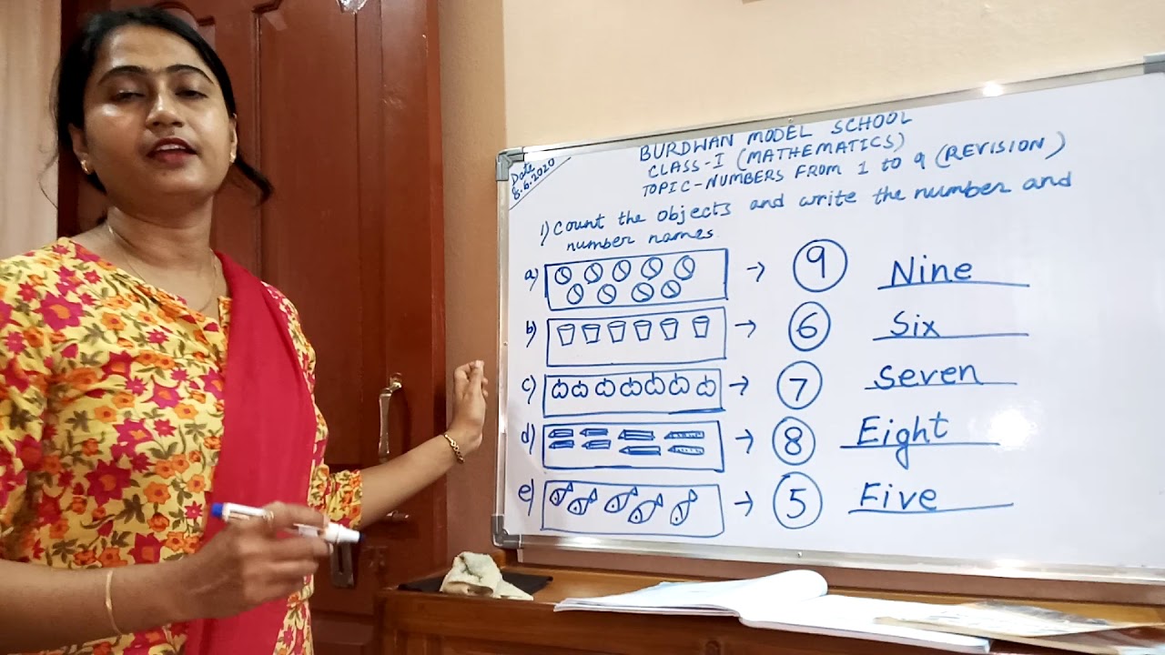 Class I Mathematics Topic : Numbers from 1 to 9 - YouTube