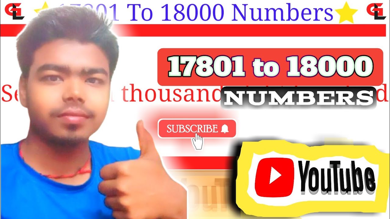 17801 to 18000 numbers 🔢 ll Seventeen thousand eight hundred one to ...