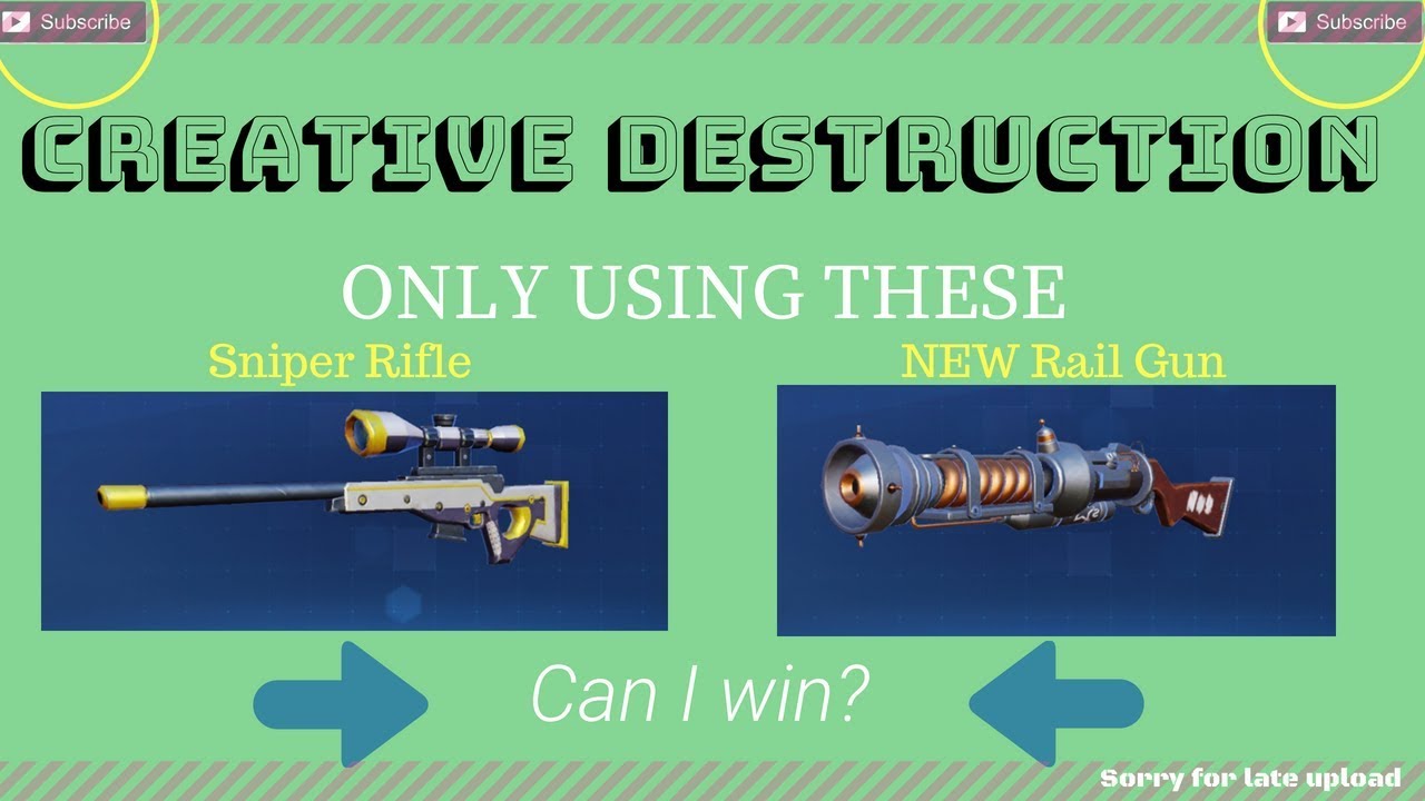 Creative Destruction- Sniper and NEW Rail Gun only Challenge! - YouTube