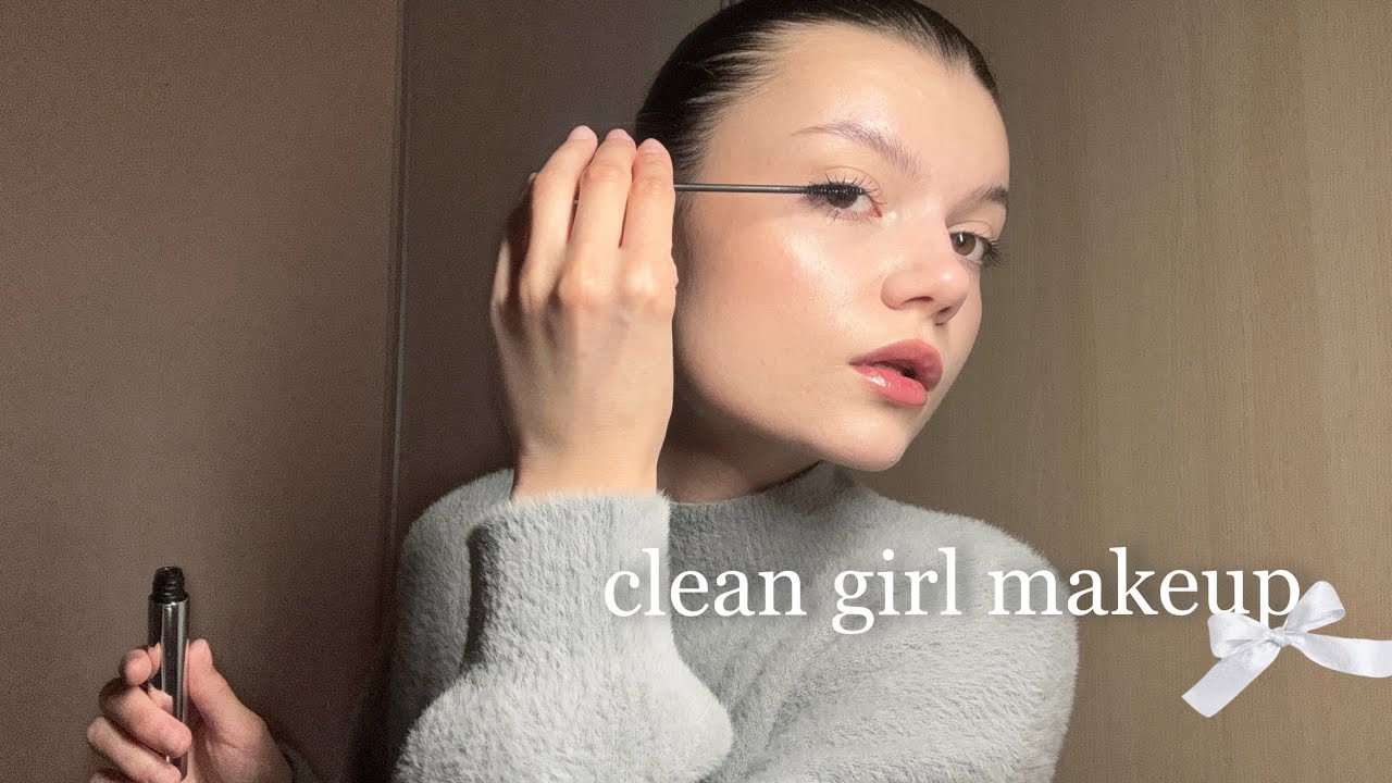 clean girl makeup 🫧🧺 | пробую сделать макияж из pinterest 🎀 - YouTube