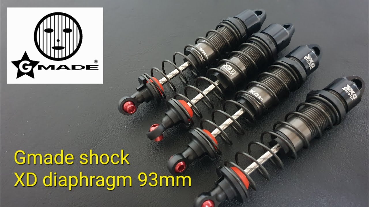 Gmade XD diaphragm shock 93mm build / 지메이드 xd 다이어프램 쇽 조립 - YouTube