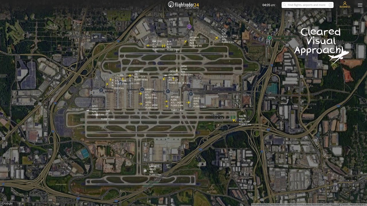 Atlanta KATL Flightradar24 Livestream with Tower Live Air Traffic ...