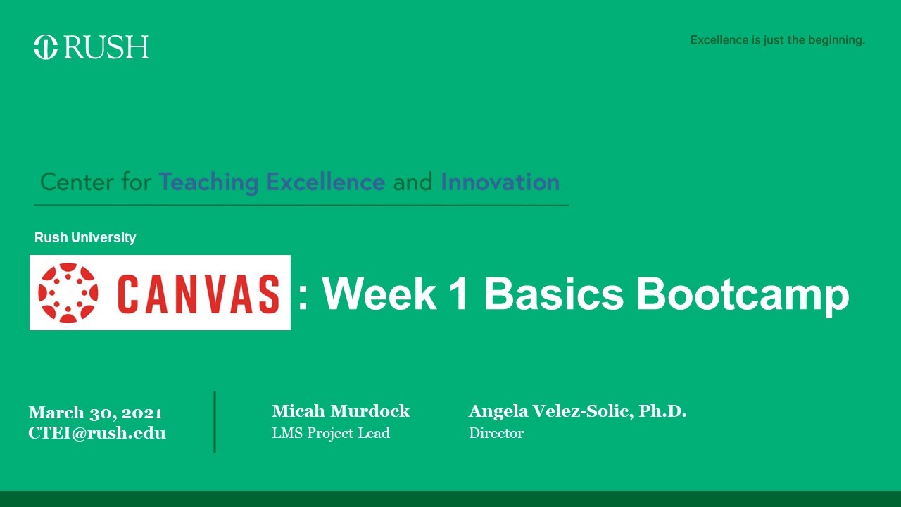 Canvas: Week 1 Basics Bootcamp - YouTube