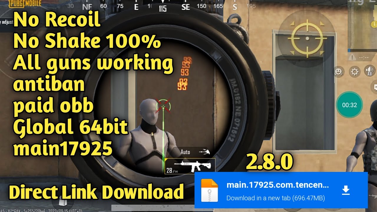 No Recoil No Shake || All guns working Mod Obb File 64Bit Global || Mod ...