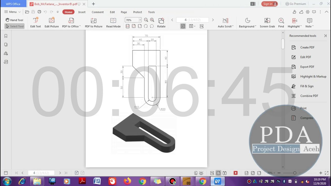 Basic Drawing Tutorial (Equipment : Lock Guide) Using AUTOCAD CADWORX ...