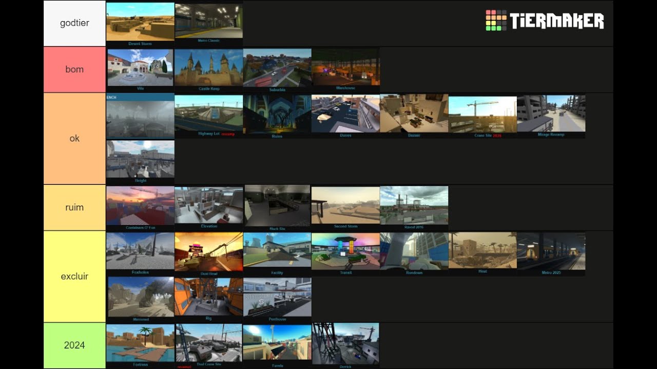 tierlist de mapas do phantom forces 2026 - YouTube