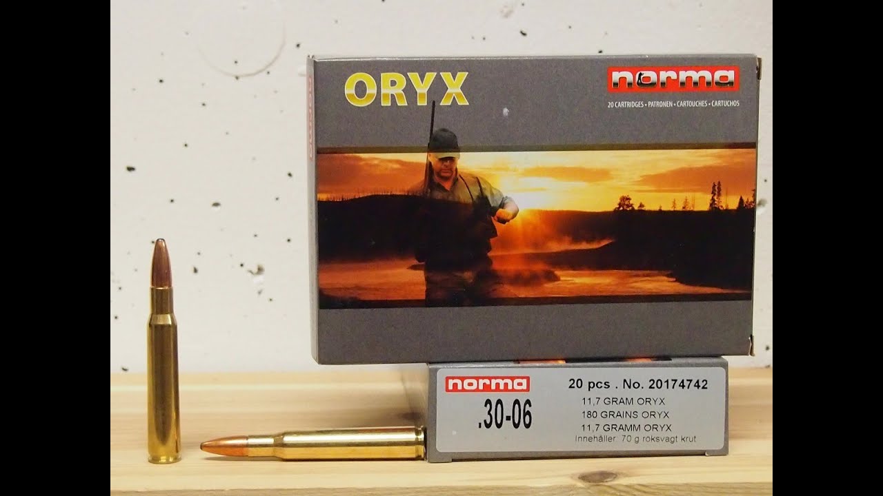 Norma Oryx Bonded 11,7 Gram (180 Grains) .30-06 Springfield Cartridges ...