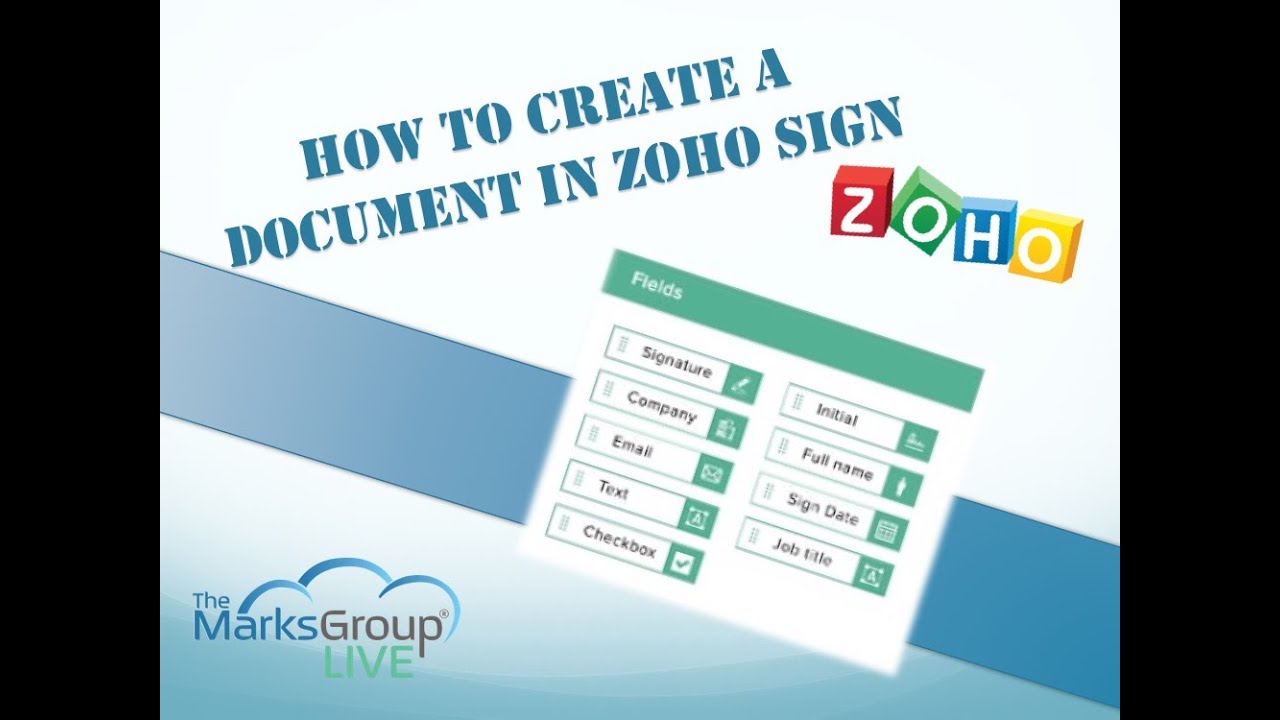 How To Create A Document in Zoho Sign - YouTube