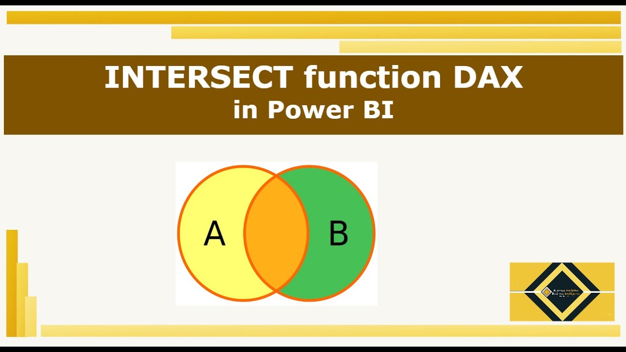 Intersect Function Dax Power Bi Youtube