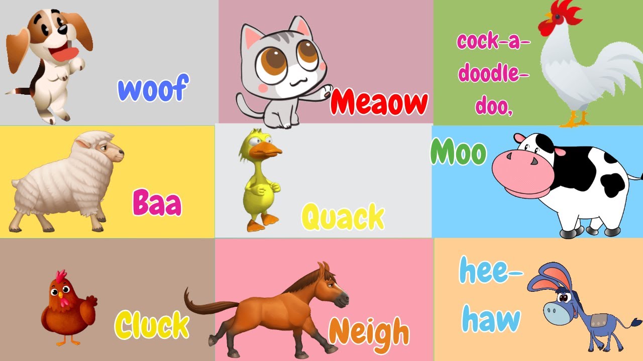 Farm Animals | Farm Animals Sounds | Animals Sounds For Kids - YouTube