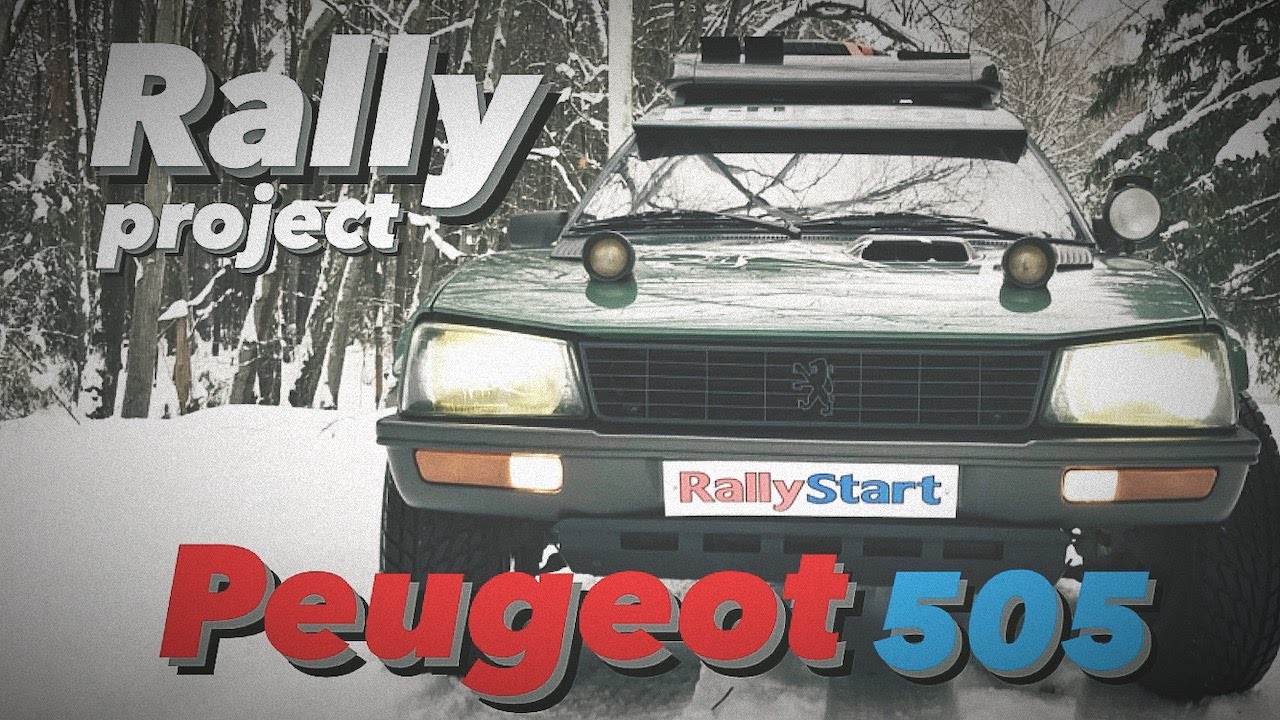 Peugeot 505 Rally project in action, winter road, good music, nature ...