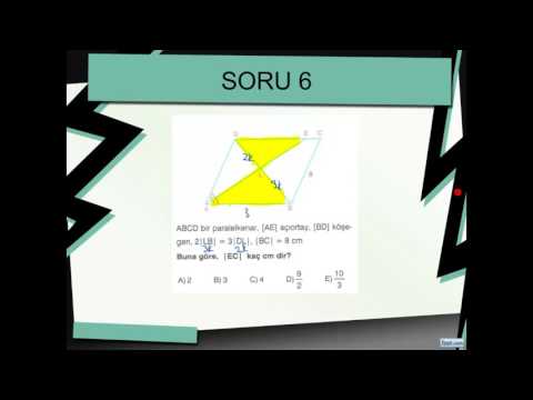 PARALEL KENAR - EŞKENAR DÖRTGEN -1 (TEMEL DÜZEY)