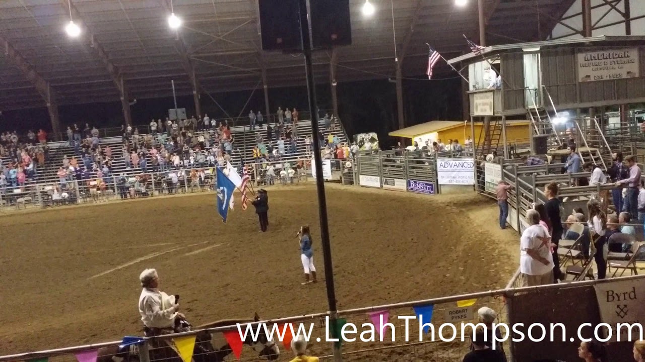 National Athem by Leah Catherine Thompson at Leesville Lions Club Rodeo ...