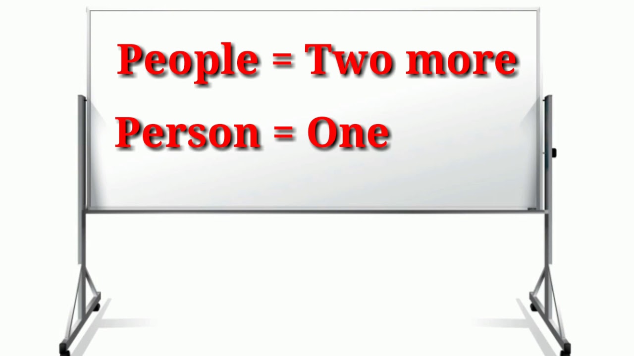 People & Person (Meaning and Usage) - YouTube