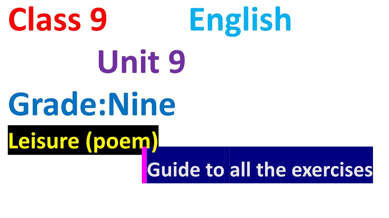 Cass 9 English unit 9/grammar/Grade 9 English chapter 9/Grammar/English 9 guide - YouTube