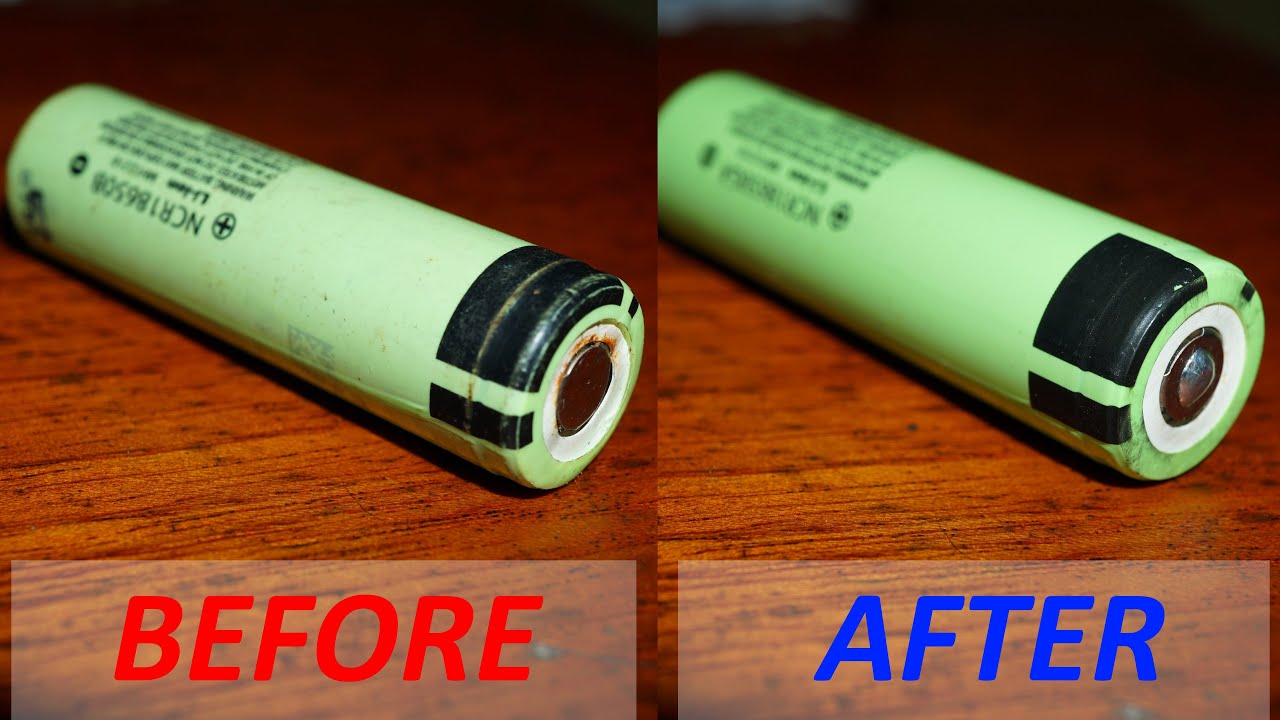 DIY turning flat top batteries into button tops - YouTube