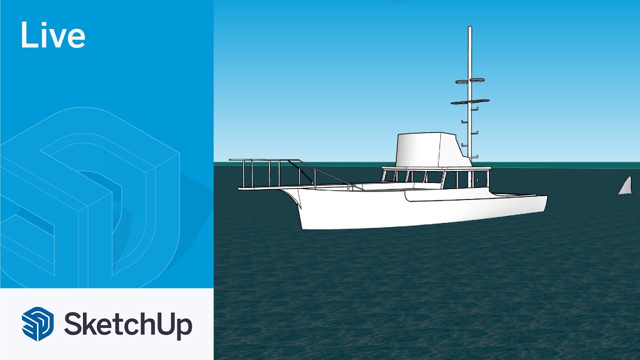 Modeling the boat The Orca from Jaws live in SketchUp - YouTube