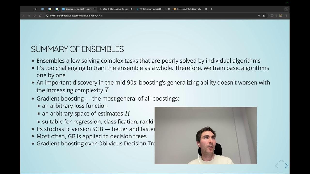 JetBrains AI Club, Lecture 6. Ensembles, gradient boosting and random forest - YouTube