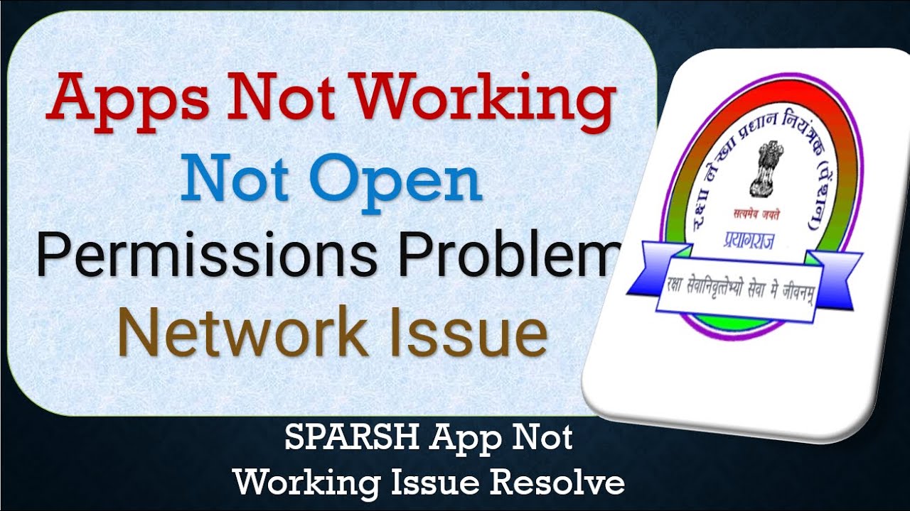 How To Fix Sparsh App Not Working Not Open Space Issue Network And Permissions Issue Youtube